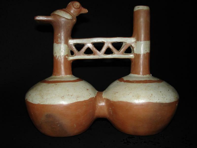 Inca double-chambered bridge vessel from Peru – Galleria Delvecchio ...
