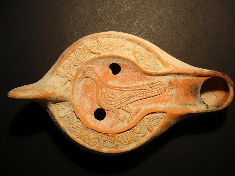Roman North African Red Slip Oil Lamp . Lucerne Romane – Galleria ...